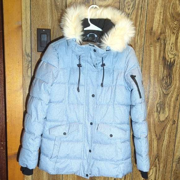 ZeroXposur | Jackets & Coats | Zeroxposur Light Blue Puffer Jacket With ...